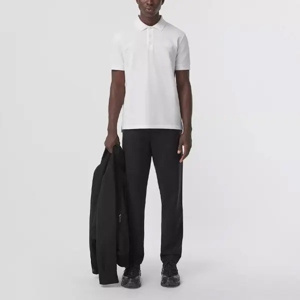 Burberry Ss21 Pattern Cotton Short Sleeve Polo Shirt