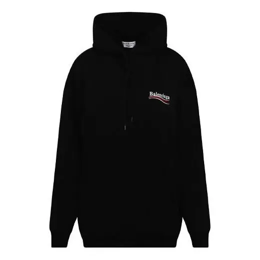 Balenciaga Medium Fit Hoodie - Black