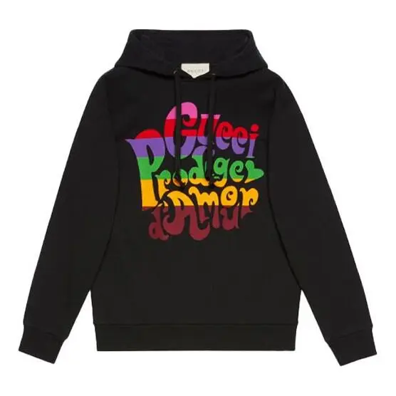 Gucci Fw21 Prodige D Amour Print Hoodie - Black