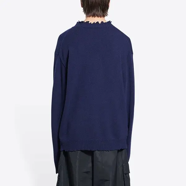 Balenciaga Double B Highneck Wool Knit Sweater