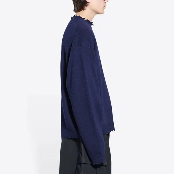 Balenciaga Double B Highneck Wool Knit Sweater