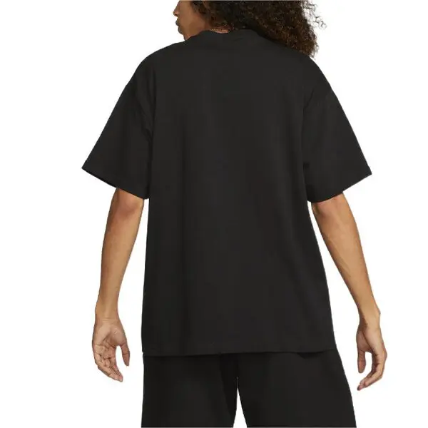 Nike Logo Alphabet Printing Breathable Round Neck Short Sleeve Black T-shirt - Default Color