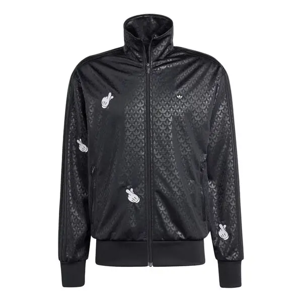 Adidas Mickey Mouse X Originals Monogram Embroidered Track Top - Black