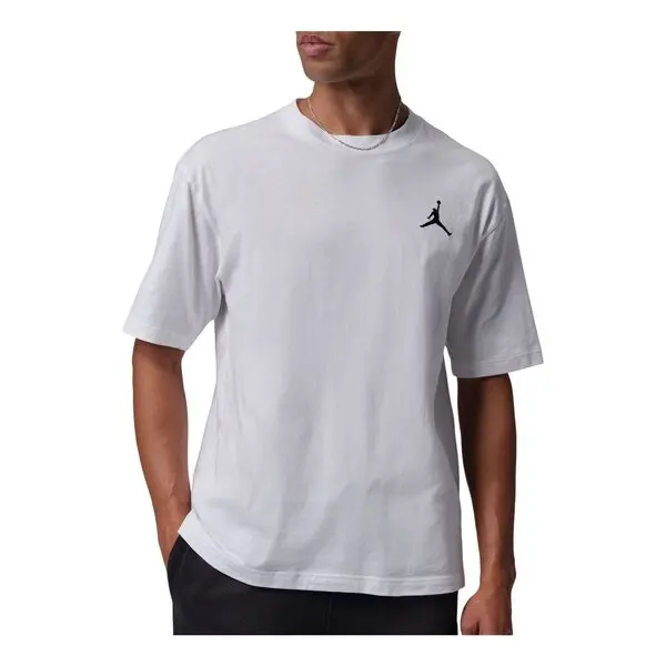 JORDAN Embroidered Jumpman T-shirt 'white Black - White/black