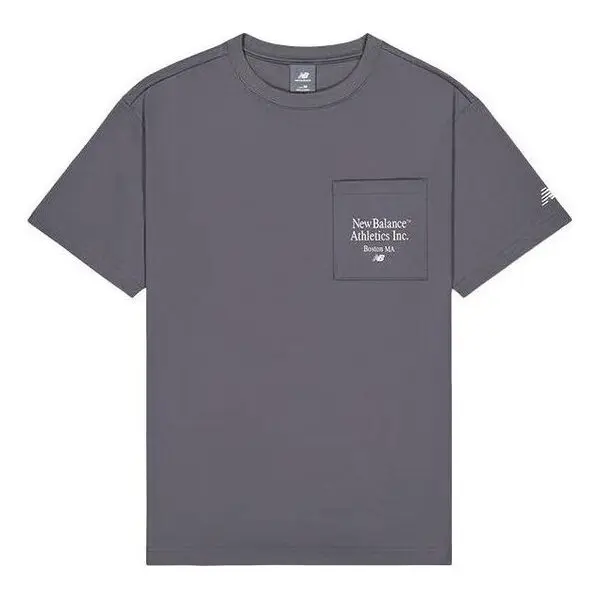 NEW BALANCE Graphic Pocket T-shirt Asia Sizing - Grey