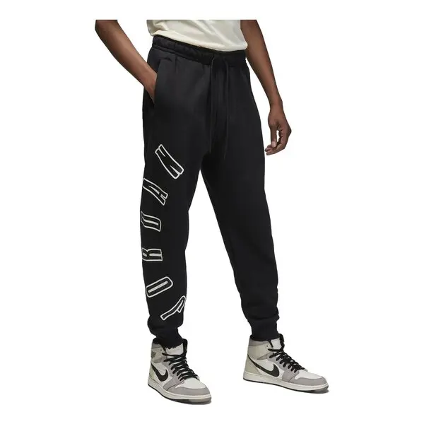 JORDAN Flight Mvp Fleece Trousers 'black Sail - Black/sail