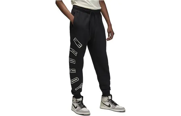 JORDAN Flight Mvp Fleece Trousers 'black Sail - Black/sail