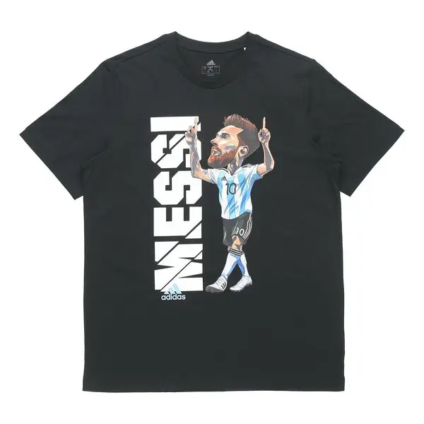 Adidas Messi Icon T Soccer/football Sports Short Sleeve - Black