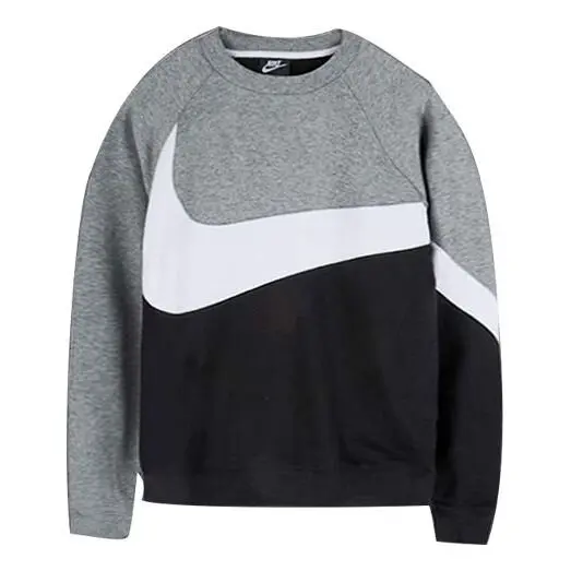 Nike Big Swoosh French Terry 'grey/black - Grayblack