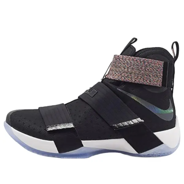 Nike Lebron Soldier 10 Ep Iridescent High-top Sneakers - Black
