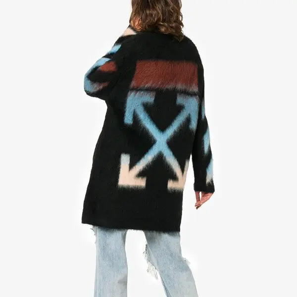 Off-White Knit Printed Dress