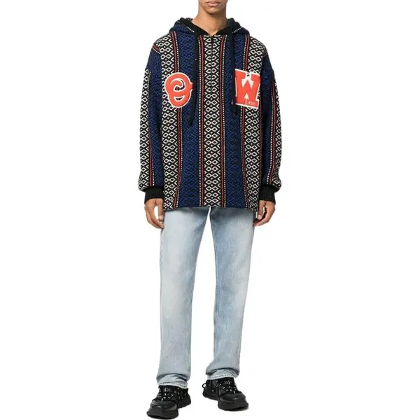 Off-White Fw22 Logo Graphic Knit Hoodie - Default Colorway