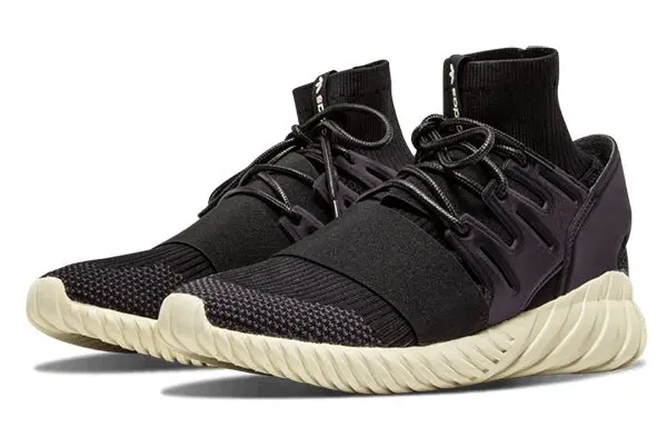 Adidas Tubular Doom Primeknit High Top Sneakers - Black