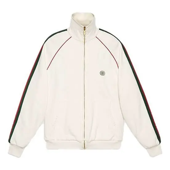 Gucci Ribbon Knitted Zip Sweatshirt For
