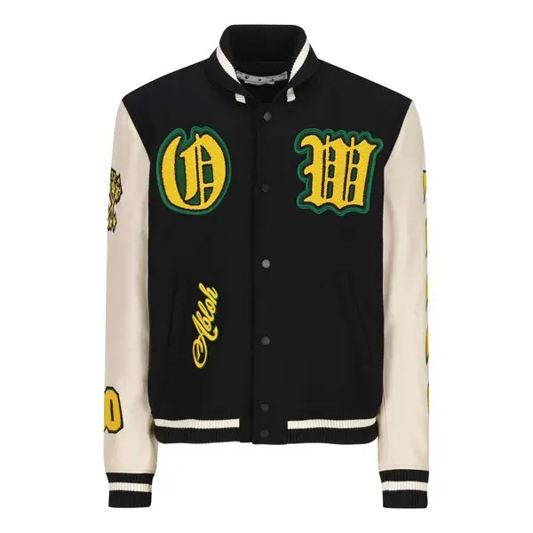 Off-White Logo-patch Varsity Jacket