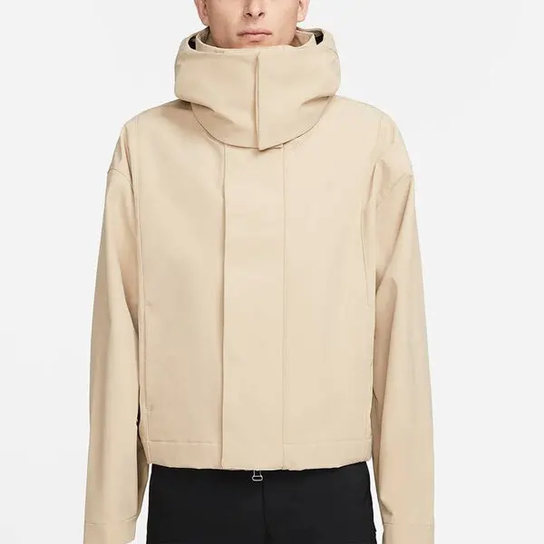 Nike X Mmw Crossover Solid Color Zipper Hooded Jacket Cream Yellow - Multi-color