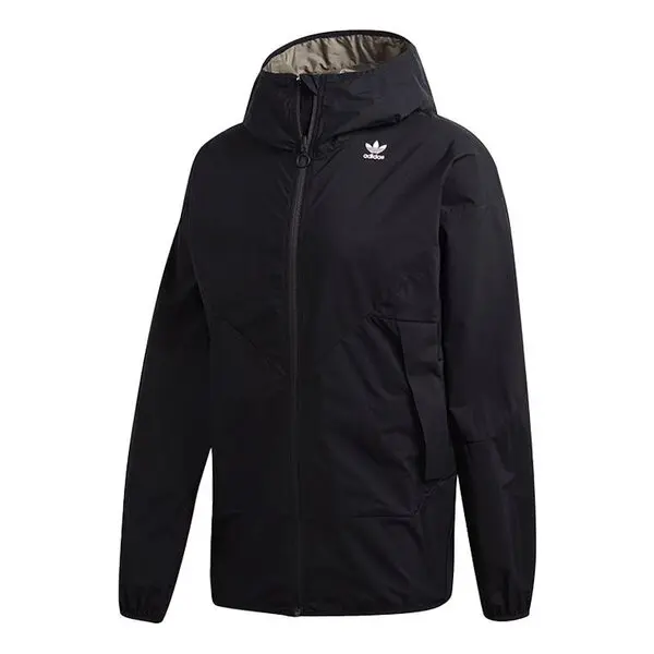 Adidas Originals Hooded Waterproof Windbreaker Jacket - Black