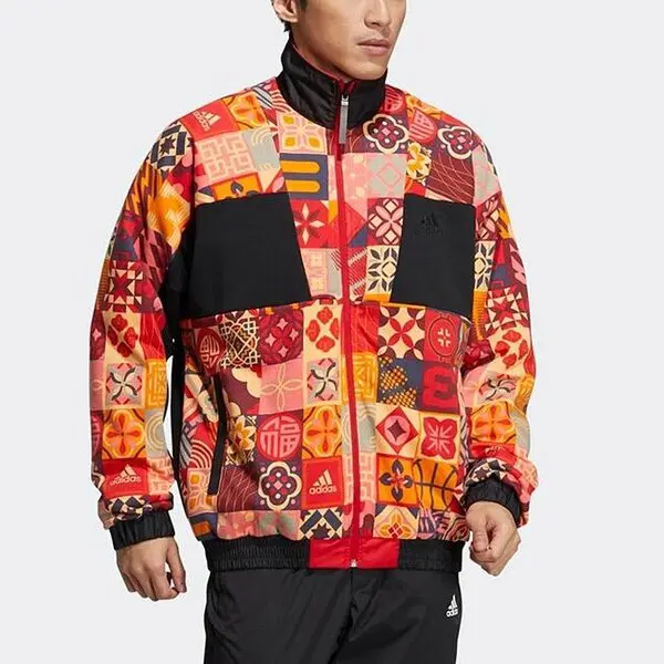 Adidas Colorblock Logo Printing Reversible Jacket