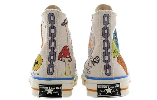 CONVERSE X Tyler, The Creator X Foot Locker Chuck 70 Artist Series High Top Sneakers - White