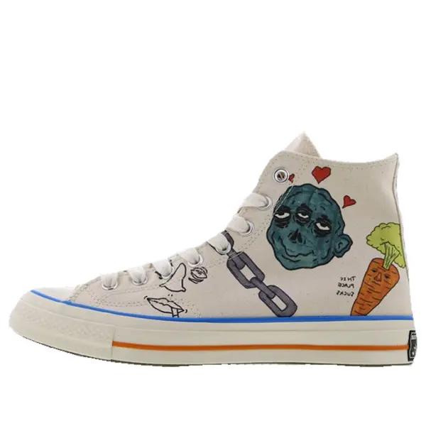 CONVERSE X Tyler, The Creator X Foot Locker Chuck 70 Artist Series High Top Sneakers - White