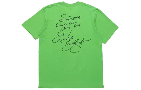 Supreme Ss19 Buju Banton Tee Reggae Character Printing Short Sleeve - Green