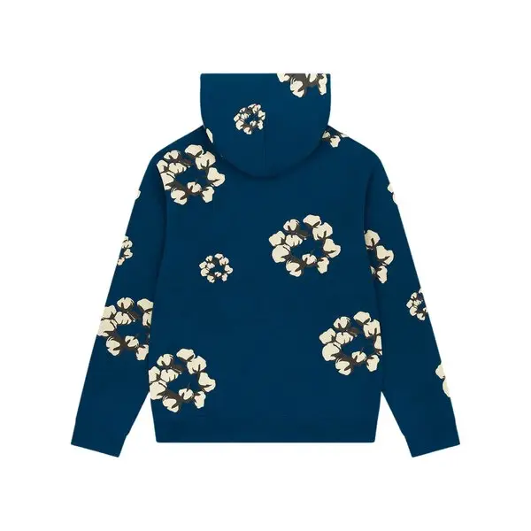 DENIM TEARS X Cactus Plant Flea Market Cotton Wreath Hoodie - Navy