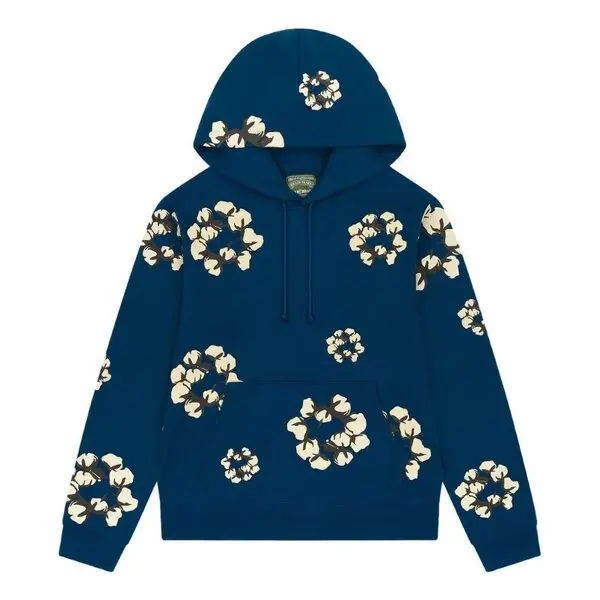 DENIM TEARS X Cactus Plant Flea Market Cotton Wreath Hoodie - Navy