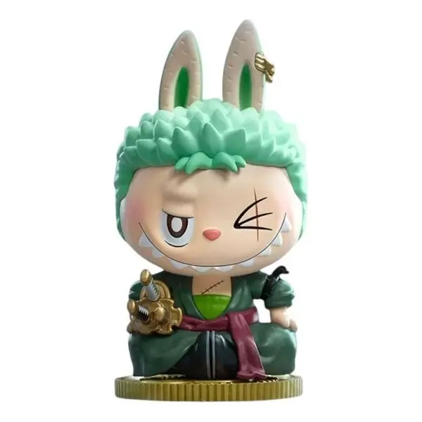 POP MART One Piece The Monsters Labubu Roronoa Zoro Collectible Figure - Multi-color