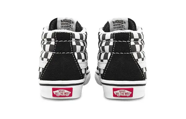 VANS Toddler Sk8-mid Reissue V Checkerboard Sneakers - Black