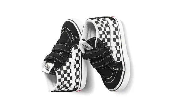VANS Toddler Sk8-mid Reissue V Checkerboard Sneakers - Black