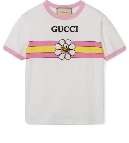 Gucci Cotton Jersey Printed T-shirt - Off White