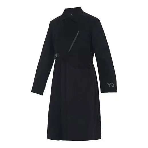 Adidas Y-3 Ch1 Wool Flannel Coat - Black