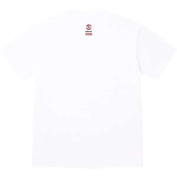 Supreme X Ducati Bike T-shirt 'white Red Black