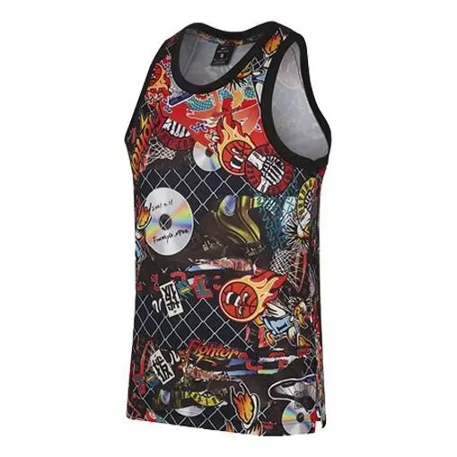 Nike Street Graffiti Basketball Sports Vest - Black/red