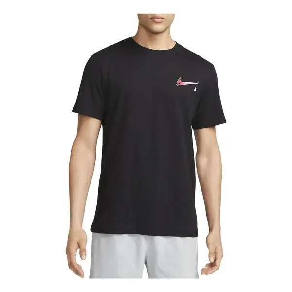 Nike Yoga Dri-fit T-shirt 'black - Black/multi-color
