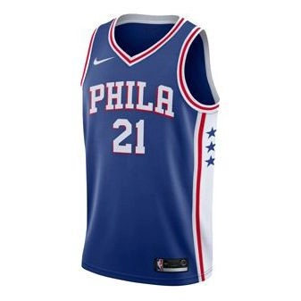 Nike Nba Jersey Basketball Jersey/vest Sw Fan Edition Philadelphia 76ers 21 Team Limited Blue - Blue/white