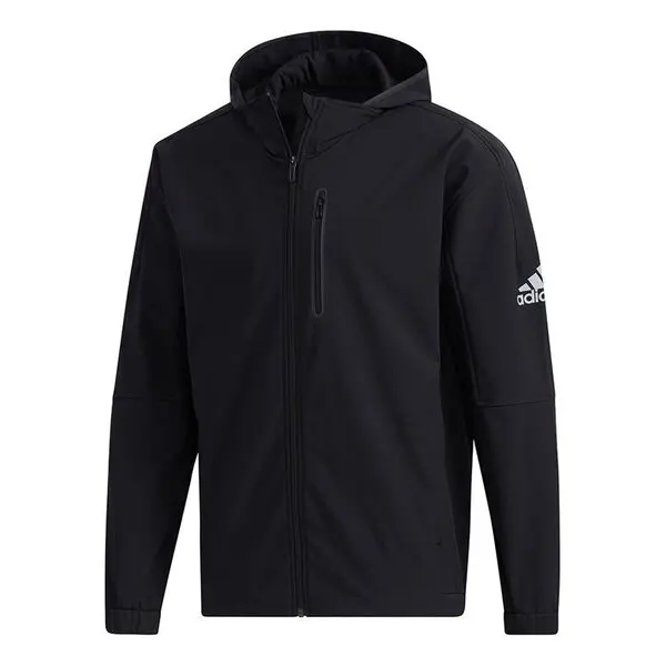 Adidas Hooded Fleece Lined Jacket - Black
