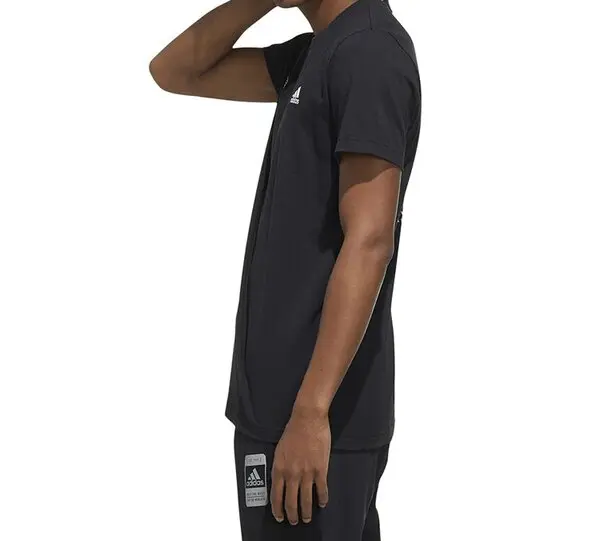 Adidas Alphabet Logo Printing Short Sleeve - Black