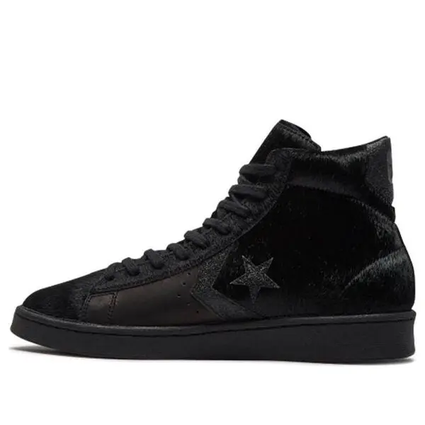 CONVERSE Pro Leather Pony Hair High Top Sneakers - Black