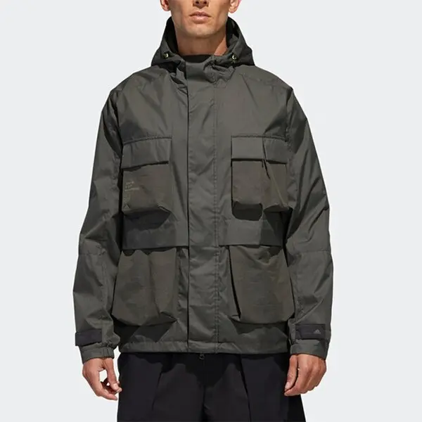 Adidas Th Windbreaker Jacket With Multiple Pockets