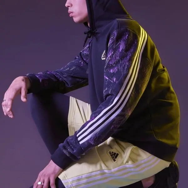 Adidas Logo Graphic Print Hoodie