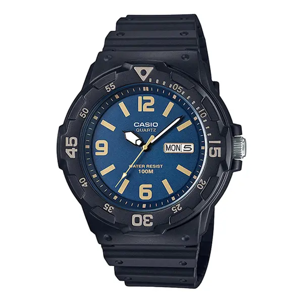 Casio Standard Series Rose Gold Analog Watch - Blue