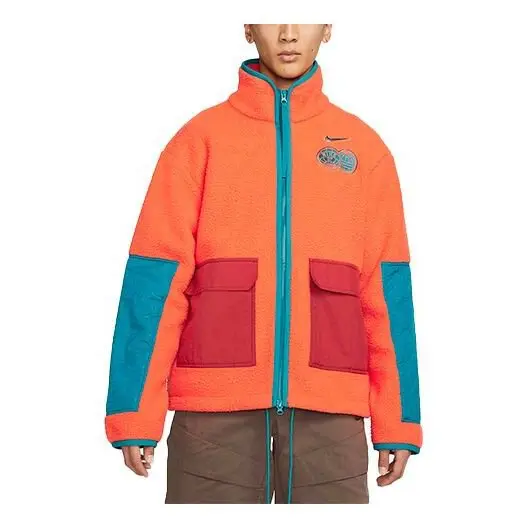 Nike Chinese New Year's Edition Contrast Color Stitching Loose Sports Jacket - Orange
