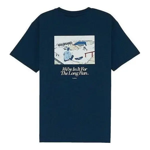 NEW BALANCE X Anb Sport Tee Asia Sizing 'navy White - Navy/white