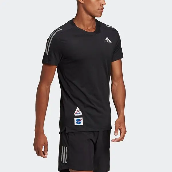 Adidas Nasa Reflective Stripe Running T-shirt - Black