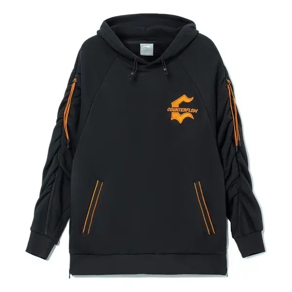 LI-NING Counterflow Wuxing Graphic Hoodie - Black/orange