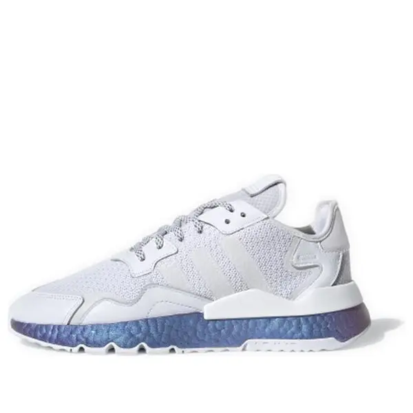 Adidas Nite Jogger Low Top Sneakers - White/blue