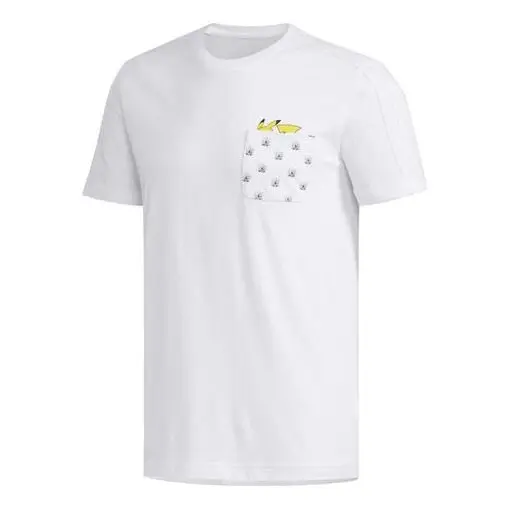 Adidas Neo X Pokmon Crossover Series Pikachu Printing Pocket Short Sleeve - White