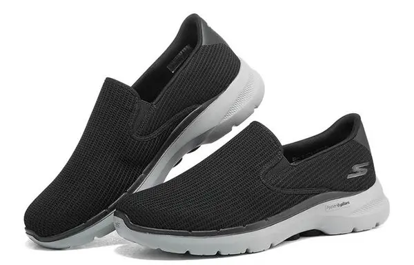 Sketchers Go Walk 6 Anaglyph Slip-on Sneakers - Black/grey