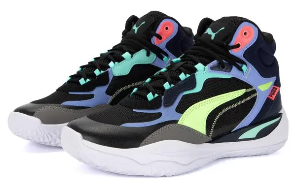 PUMA Playmaker Pro Mid Sneakers - Black/multi-color